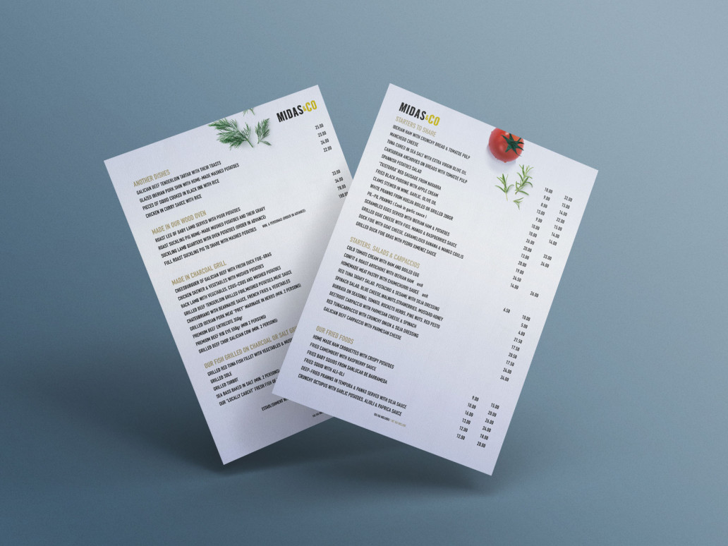 Menu – Midas & Co | Restaurant Sotogrande