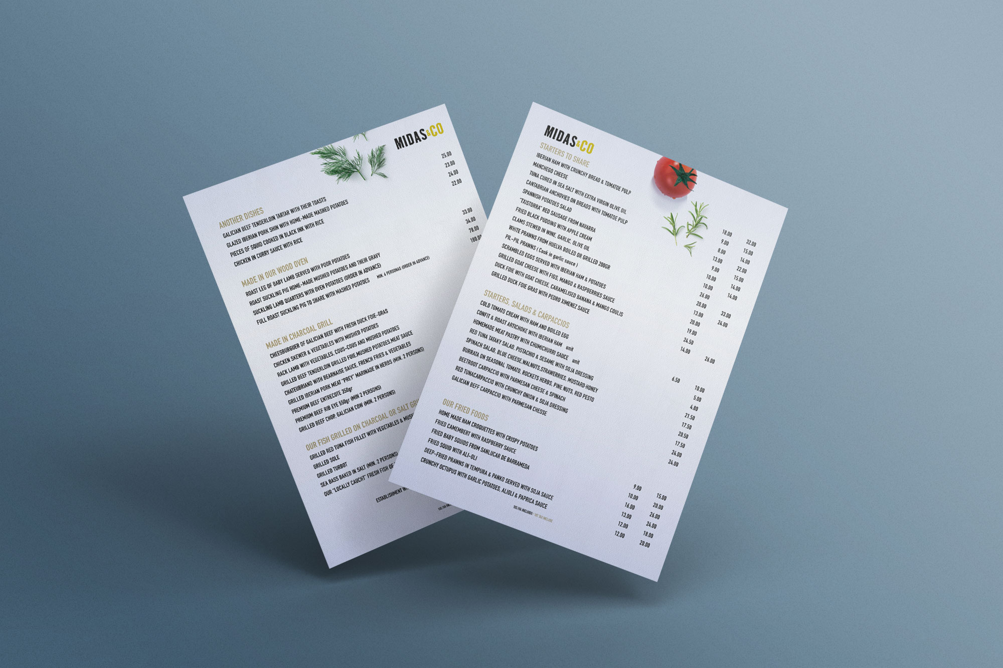 Menu – Midas & Co | Restaurant Sotogrande